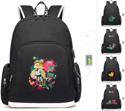 Splatoon 2 inkling travel bag Backpack usb charging teenagers School ...