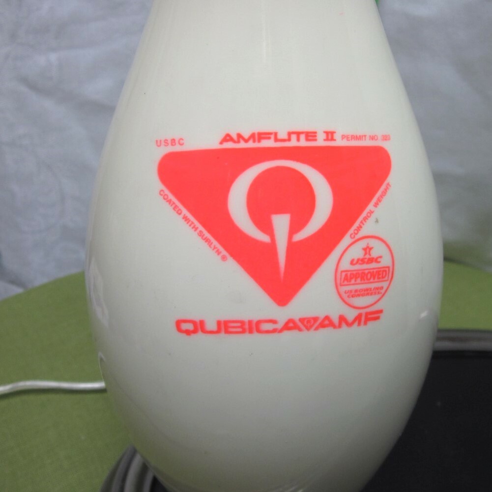 BOWLING PIN LAMP heavy-duty Ten Pin w lampshade USBC Amflite II decor ...