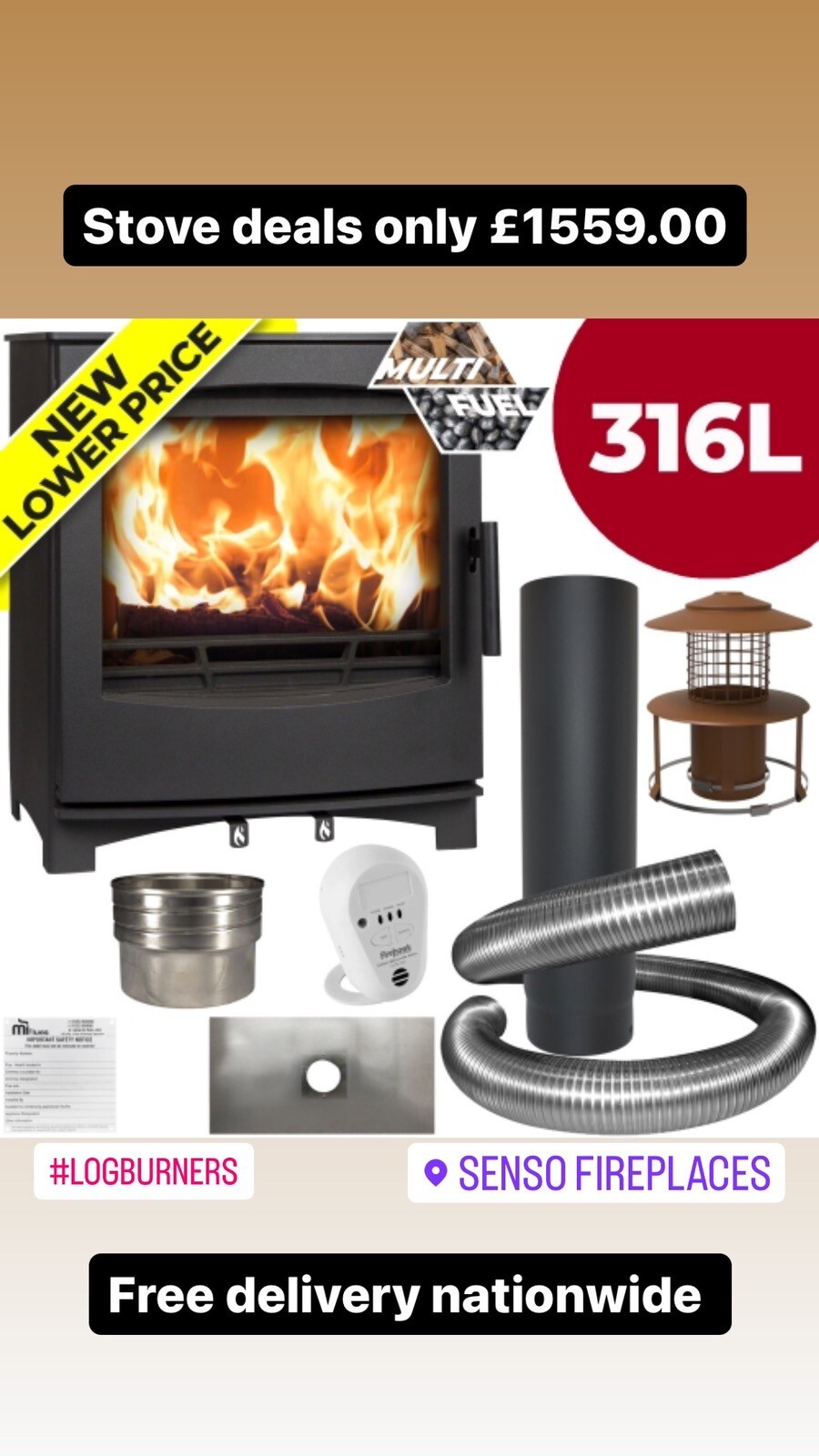 Large Tinderbox Multi Fuel Stove Pack | eBay