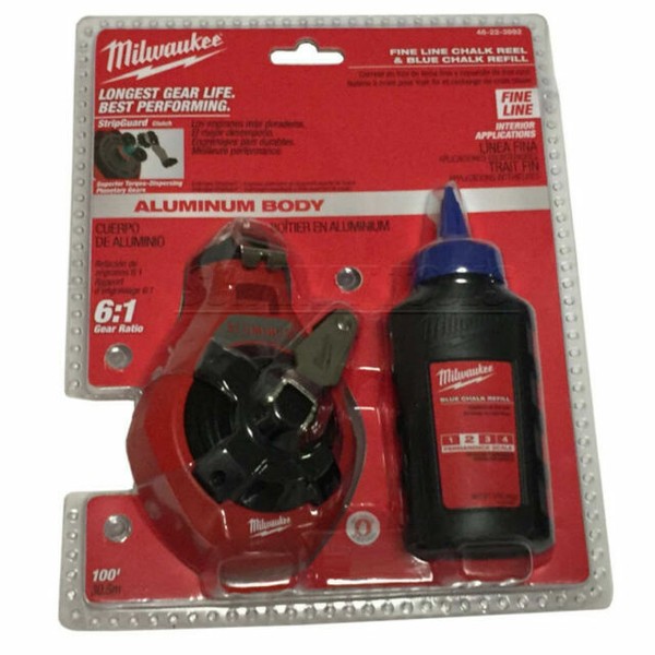 Milwaukee 48223992 30m Precision Line Kit with Blue Chalk for sale ...