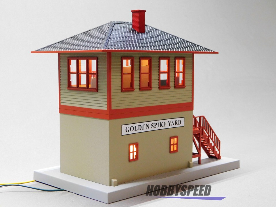 MTH GOLDEN SPIKE YARD SWITCH TOWER O GAUGE crossing watch train 30 ...
