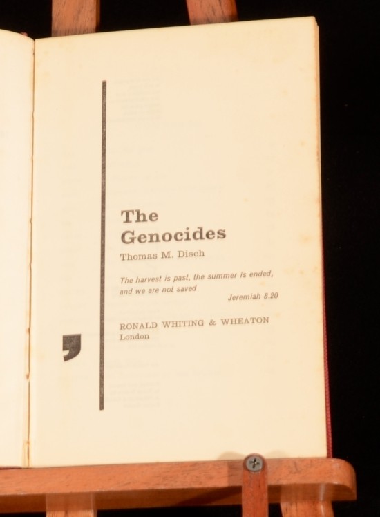 1967 Thomas Disch The Genocides Scarce First English Edition with ...