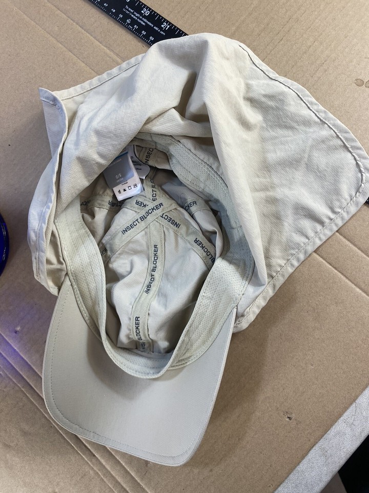 Columbia Dry Fit Insect Blocker Fishing Golf Tennis Hat Cap Small | eBay