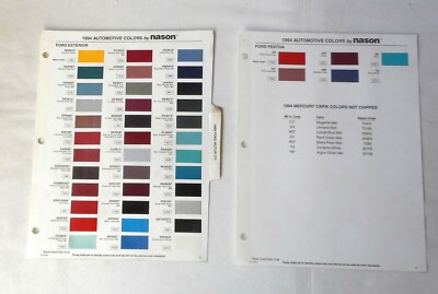 1994 FORD NASON COLOR PAINT CHIP CHART ALL MODELS | eBay