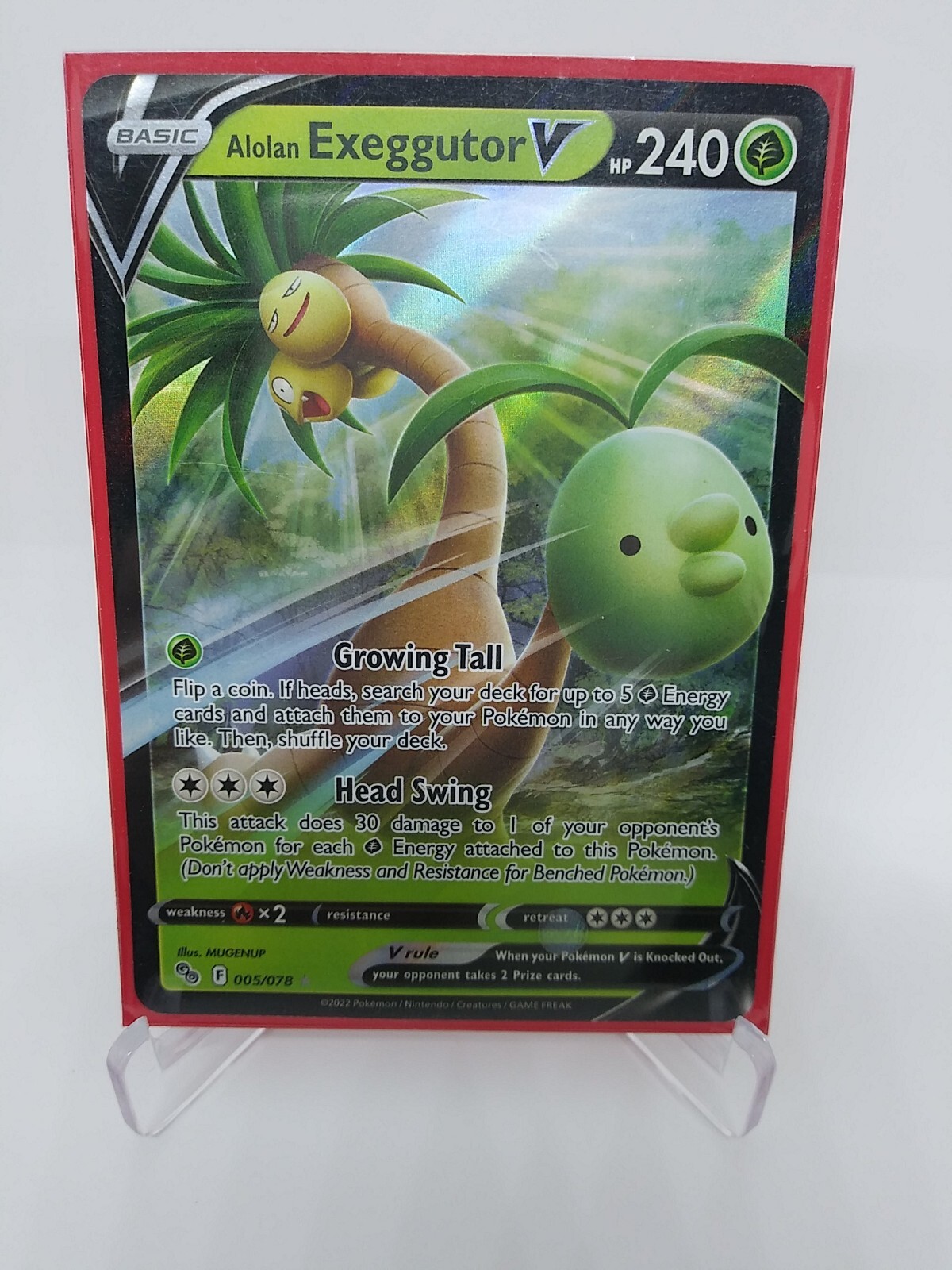 Pokémon TCG Alolan Exeggutor V Pokemon Go 005/078 Holo Ultra Rare | eBay