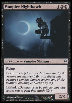 MTG Magic the Gathering Vampire Nighthawk (116/280) Zendikar LP | eBay