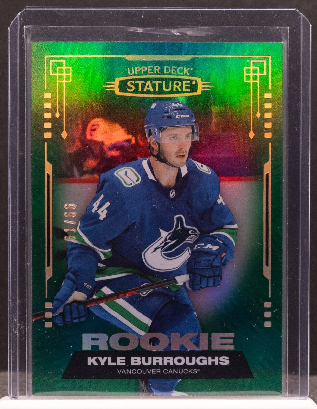 KYLE BURROUGHS 2021-22 Upper Deck Stature Rookie Excellence Green /66 ...