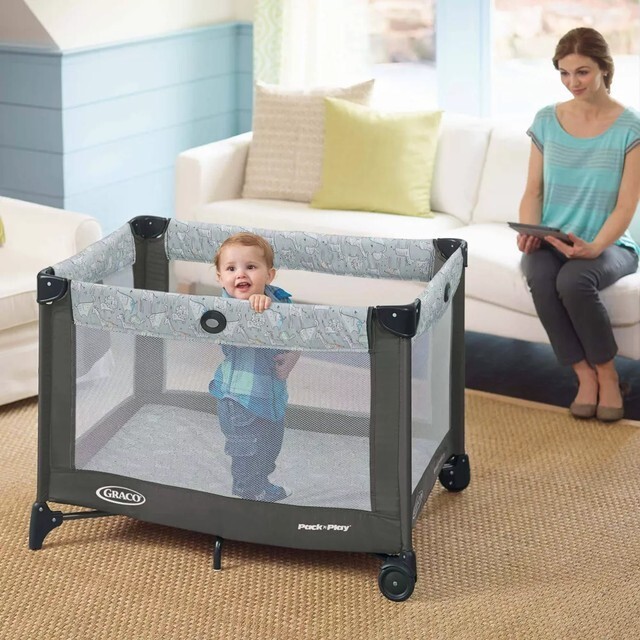 Graco Pack n Play Portable Playard, Compact Fold and Mesh Storage ...