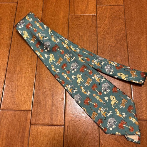 Tintin The Adventures tie Silk Green Italy Rare Used | eBay