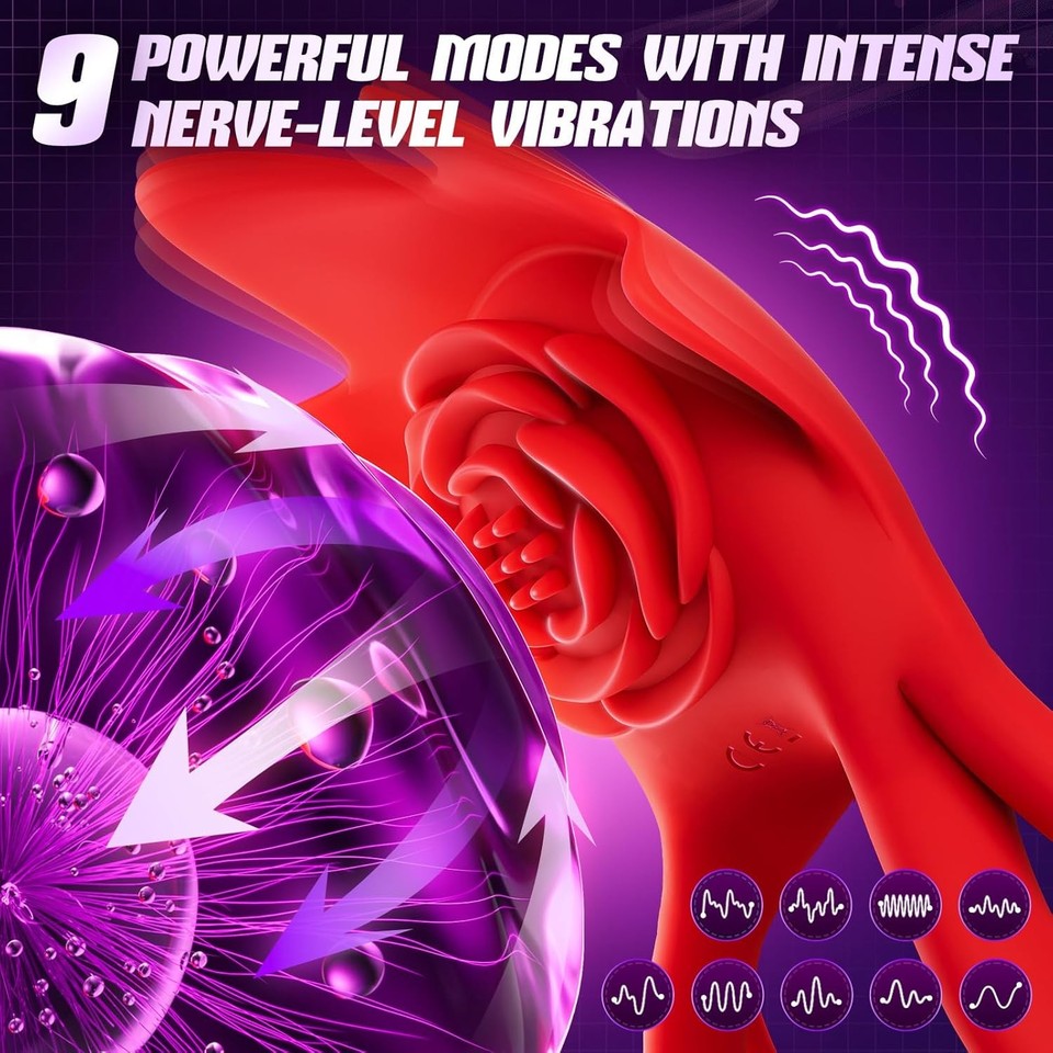 Vibrating Cock Ring Sex Toys - Sobtik AI Lover Rose Toy Penis Ring ...