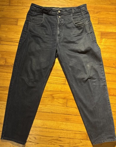 Vtg 80s 90s GUESS Pascal 075 Loose Tapered Denim Jeans Sz 36x30 Dark ...