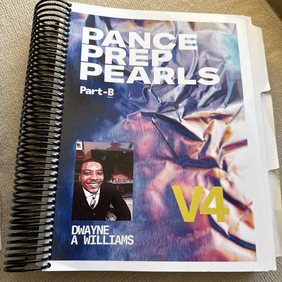 Pance Prep Pearls 2 Book Set V4 (Spiral bound with tabs) By Dwayne ...