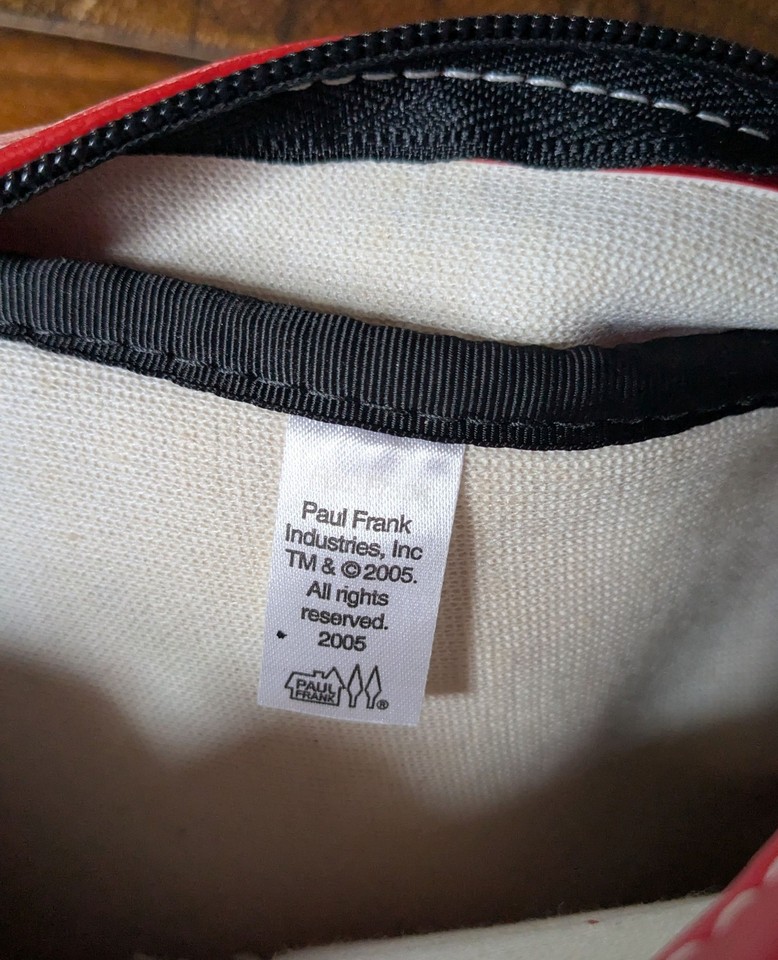 Paul Frank Monkey Julius Red Bag Purse 6x6 2005 | eBay