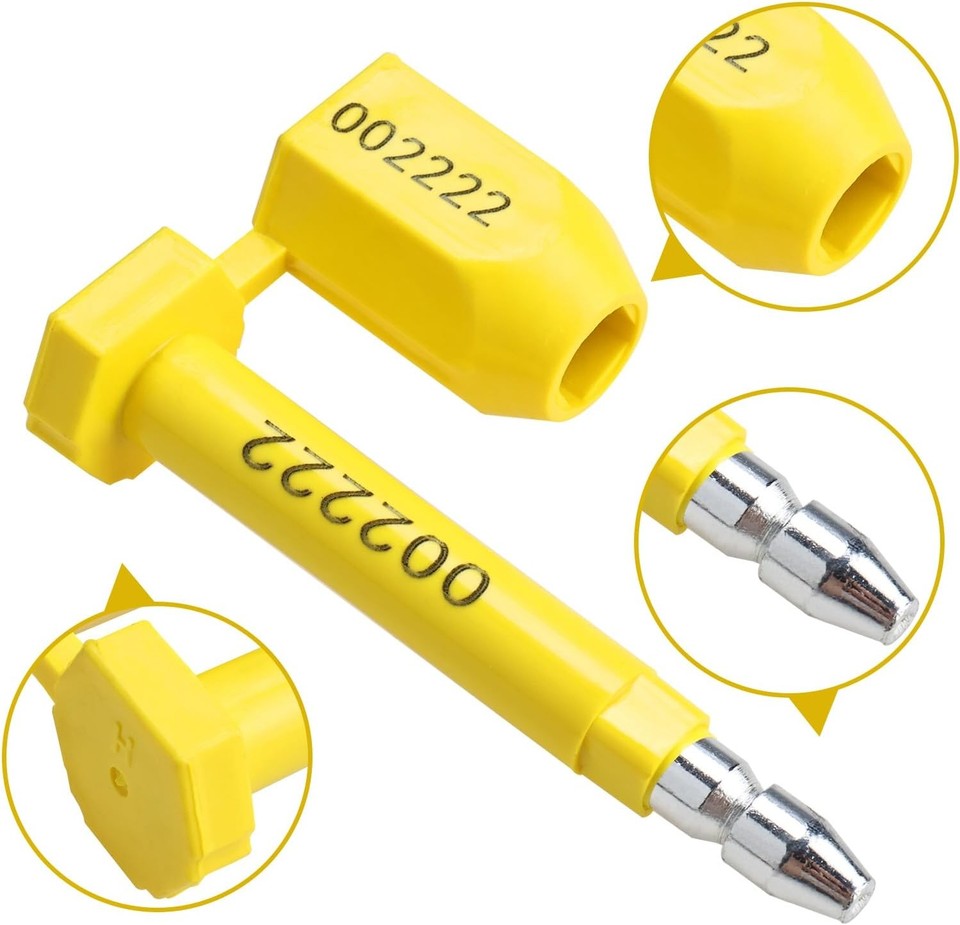 100Pcs Bolt Seal High Security Shipping Seal for Cargo Containers Truck ...