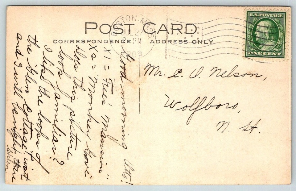 RPPC Wolfeboro New Hampshire Postcard 1909 | eBay