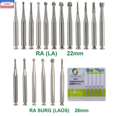 Wave Dental Carbide Round Latch Bur Slow Speed RA 2 4 6 8 / Surgical ...
