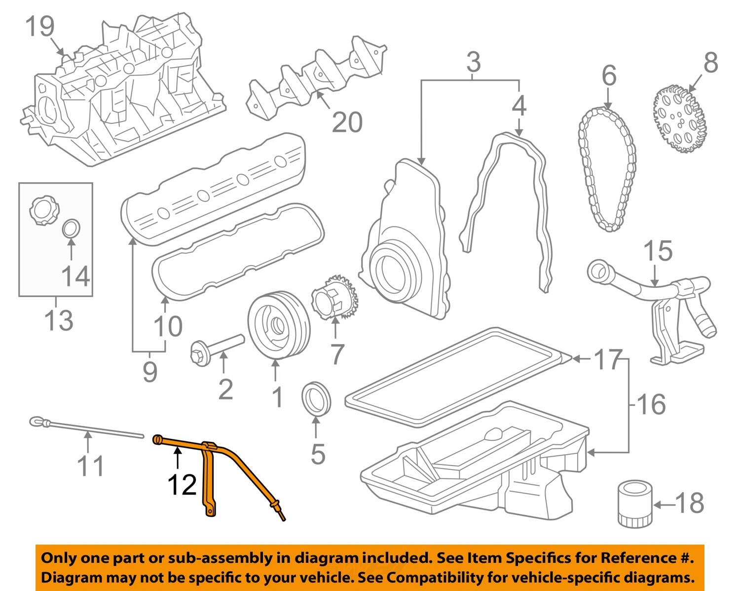 GM 4.8 5.3 6.0 6.2 ENGINE OIL DIPSTICK TUBE PIPE NEW GM # 12609269 | eBay