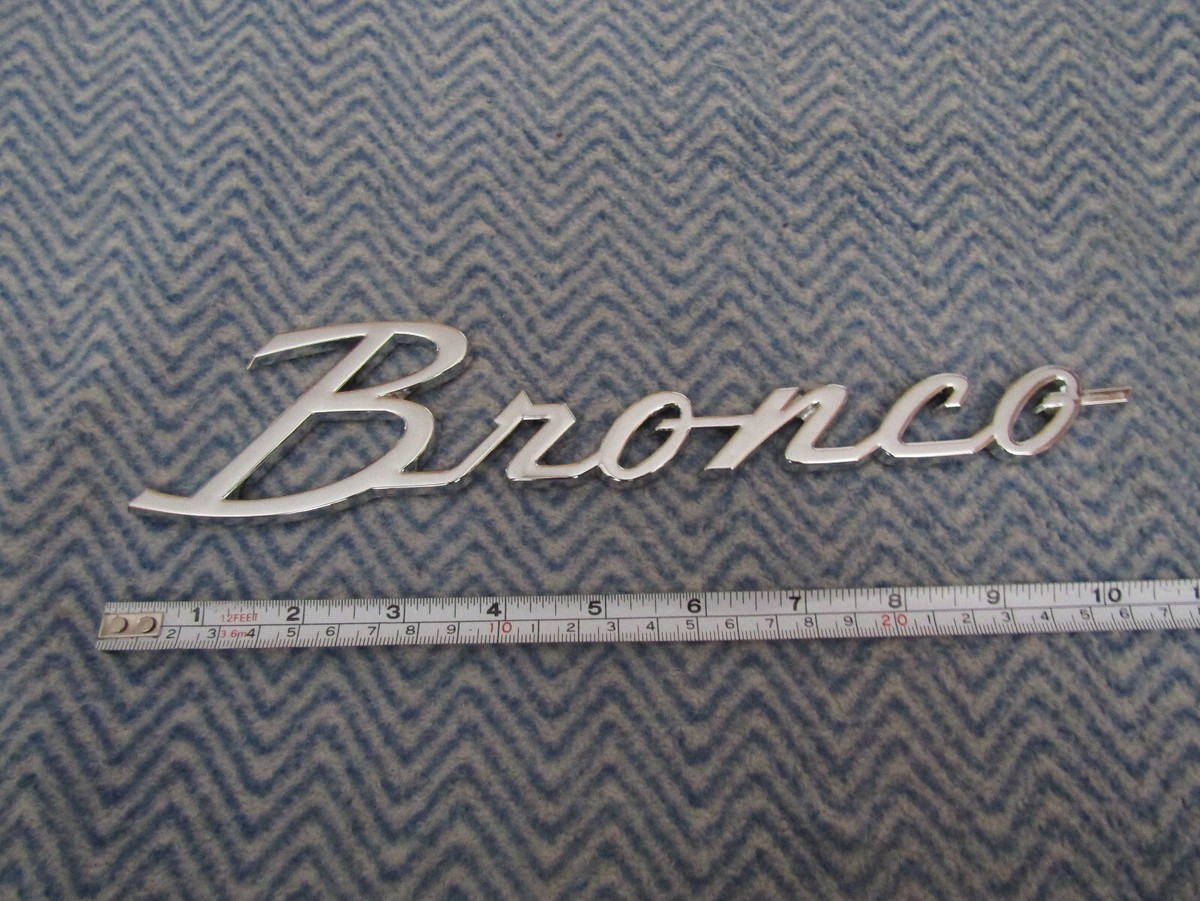 Vintage Car Emblem Pair Of Chrome Metal Script Emblems - Adhesive Stick ...