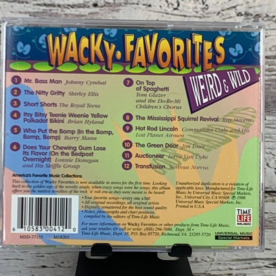 Wacky Favorites - Weird & Wild [CD 1998] Novelty Songs Time Life Music ...