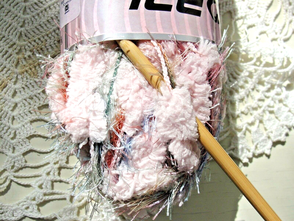 Ice Cocoon Eyelasht Yarn - Color::White Rainbow - New - Discontinued | eBay