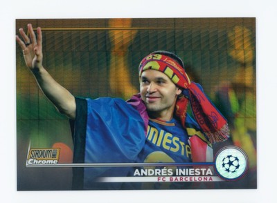 2022-23 Andres Iniesta Topps Stadium Club Chrome Gold Prism Refractor ...
