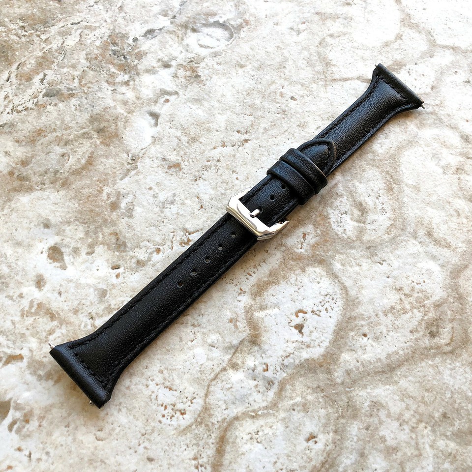 Black Slim Elegant Leather Band Strap for Google Pixel Watch 4 3 45mm ...