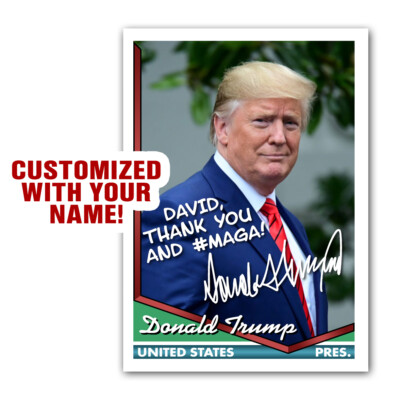 Donald Trump CUSTOM AUTOGRAPH Presidential Baseball Card Signed MAGA ...