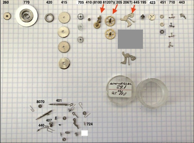Nos 1 pcs universal geneve cal. 281 watch replacement watch parts ...