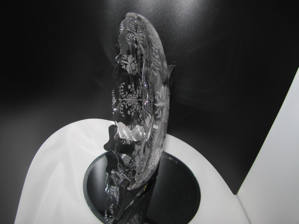 VINTAGE HEISEY "ORCHID PATTERN"ETCHED SCALLOPED EDGE BOWL | eBay