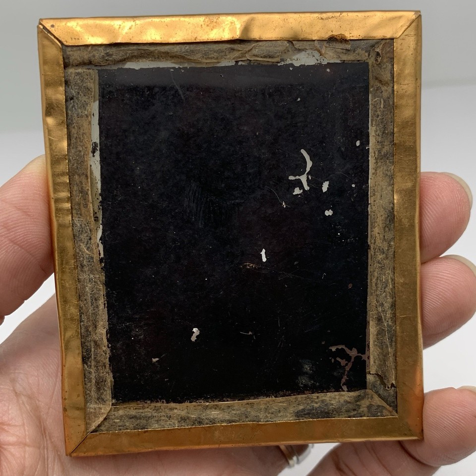 Antq Tintype Daguerreotype Portrait Photo Adult Man Father Son Gold ...