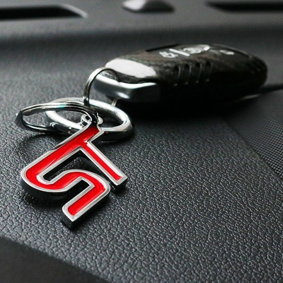 1x Blue RS Car KeyChains Luxury Alloy Metal Racing Modified Key Ring ...