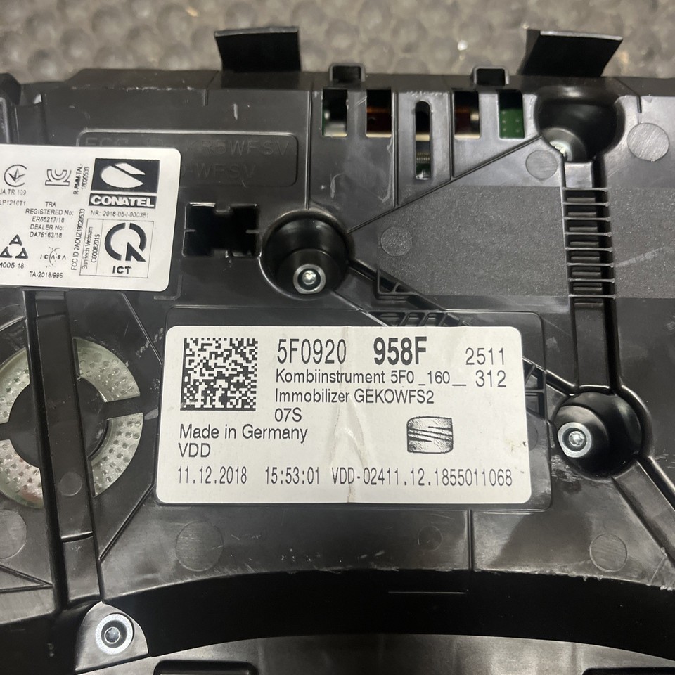 SEAT LEON MK3 5F 2014 - 2017 1.0 TSI Instrument Cluster Speedo Clocks ...