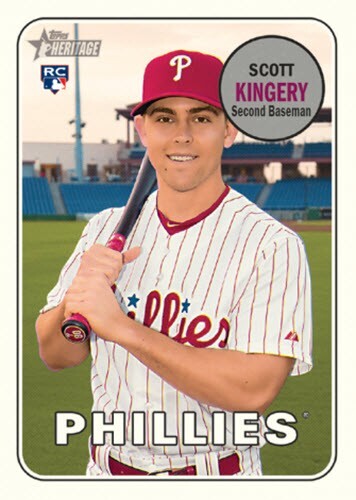 SCOTT KINGERY 2018 Topps Heritage Team Color Swap Variation 5X7 JUMBO ...