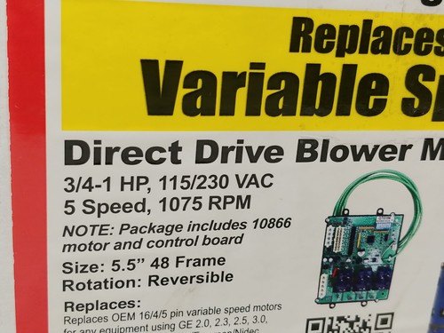 Mars 10869 Azure ECM Condenser Fan Motor, 3/4-1 HP, 115/230 V | eBay
