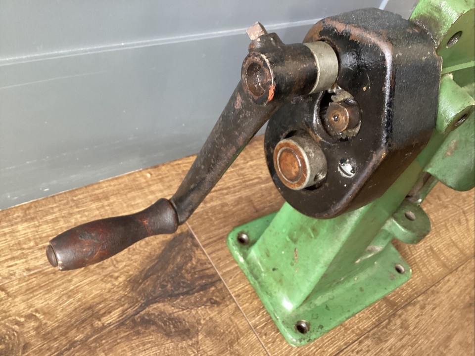 Vintage Landis Leather Skiver Machine Shoe Repair Cobbler USA Green ...