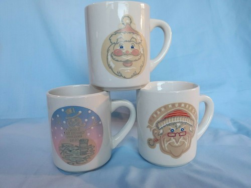3 Denny's Christmas Winter Holiday MUGS Heat Activated Color Changing ...