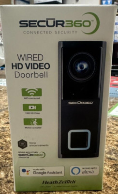 SECUR360 Wired Smart Video Doorbell with Camera and 2-Way Communication ...