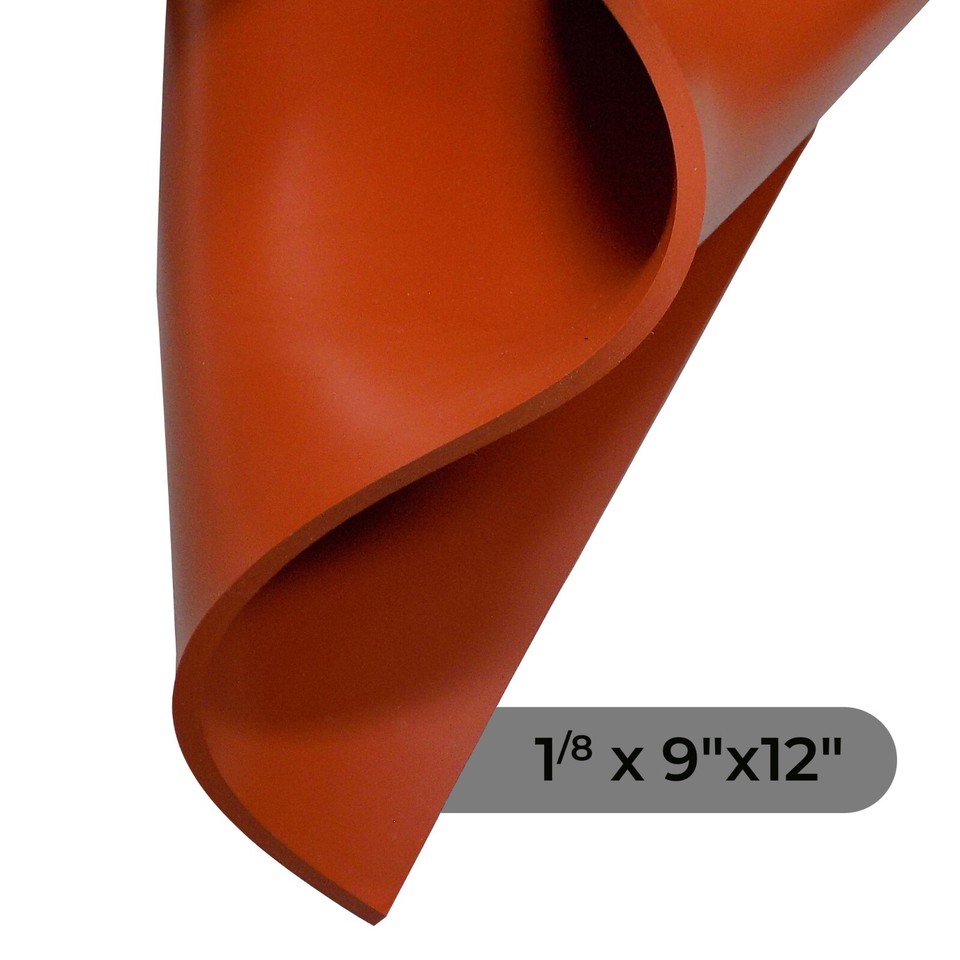 Red Silicone Rubber Sheet 60A 1/8 x 9 x 12 Inch Made in USA Gasket ...