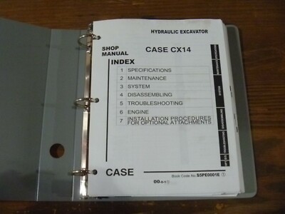 Case CX14 Hydraulic Mini Crawler Excavator Factory Shop Service Repair ...