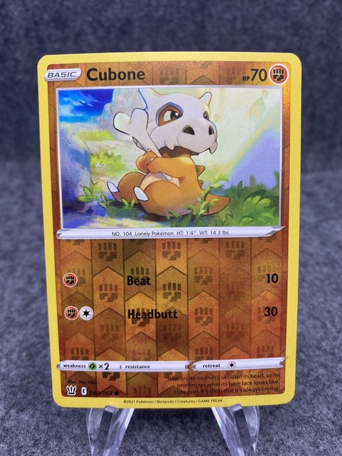 Pokémon TCG Cubone Sword & Shield - Battle Styles 069/163 Reverse Holo ...