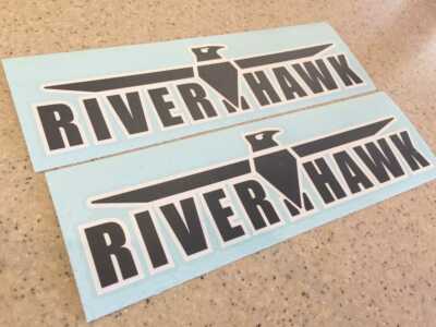 River Hawk Vintage Fishing Boat Decals 12" 2-Pk FREE SHIPPING! + Free ...