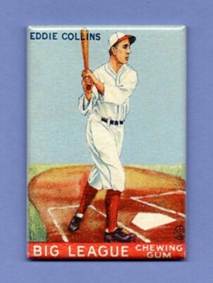 EDDIE COLLINS BASEBALL CARD *2X3 MAGNET* COCKY HALL OF FAME WORLD ...