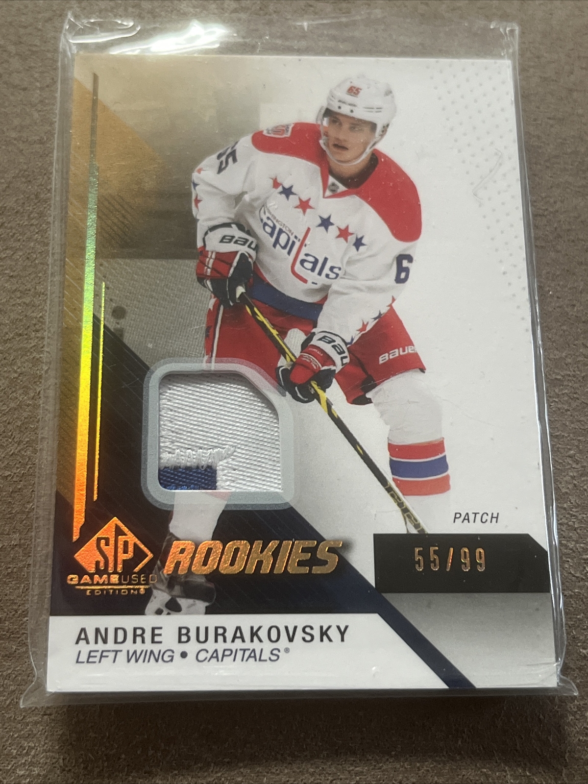 Andre Burakovsky: 2014-15 SP Game Used Patch #188 55/99 Capitals Rookie ...