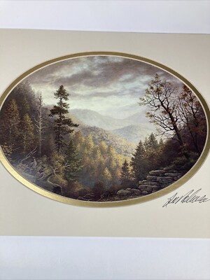 Lee Roberson Artist Smokies A Glow 14x11 Forest Landscape Art Of ...
