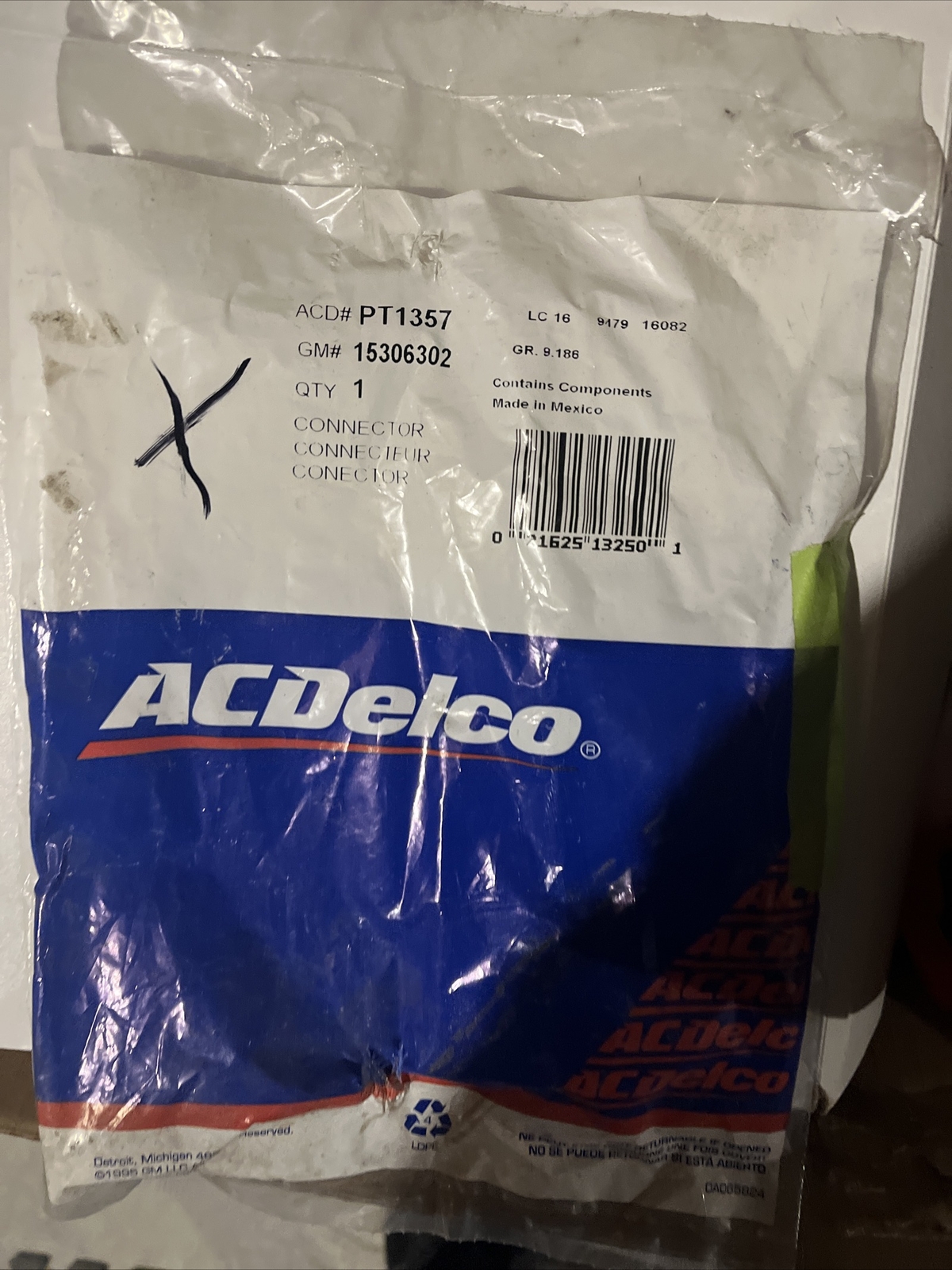 Connector Pigtail ACDelco PT1357 GM Original Equipment 15306302 for ...