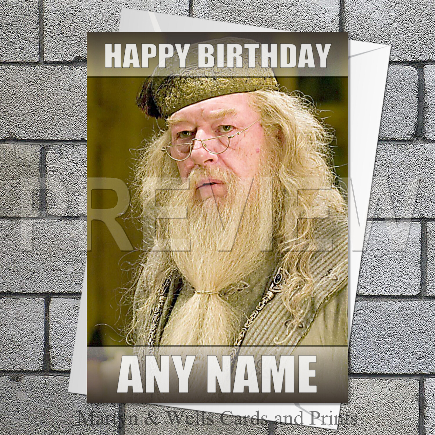 Albus Dumbledore birthday card. 5x7 inches. Hogwarts. Personalised plus ...