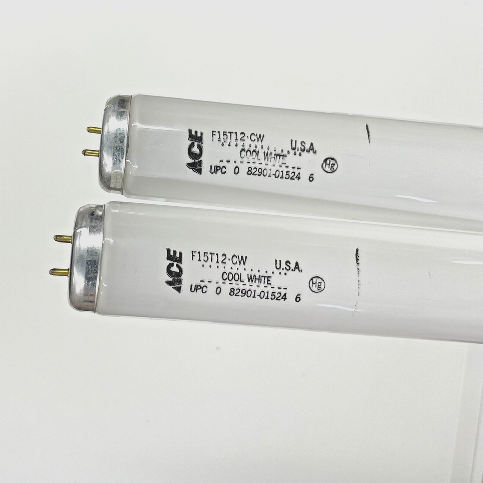 1X Ace F15T12/CW 15W T12 Cool White 18" Fluorescent Light Bulb replace ...