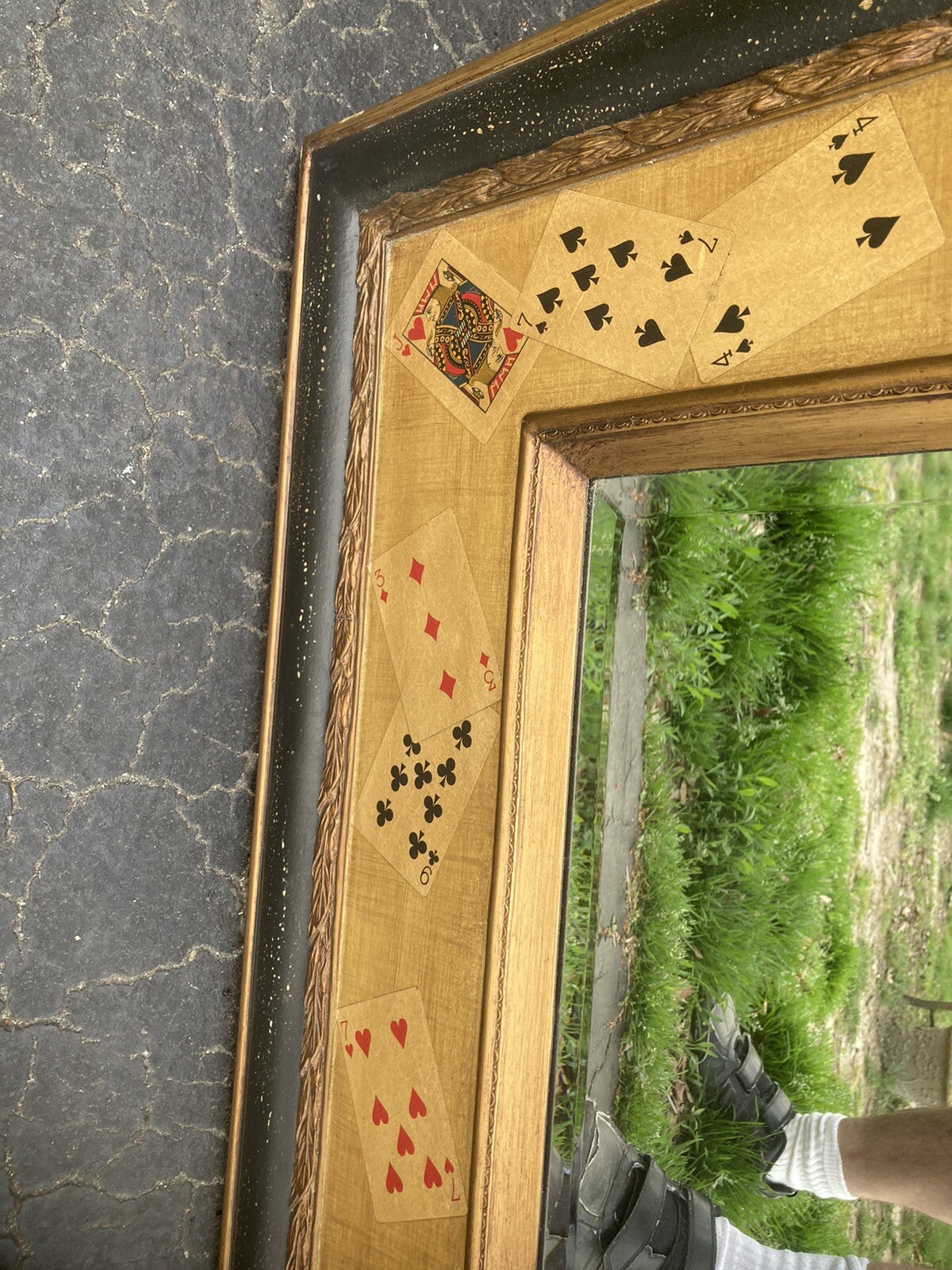 Awesome Deck Of Playing Cards Antique Style Gilt Wall Mirror by Paragon ...