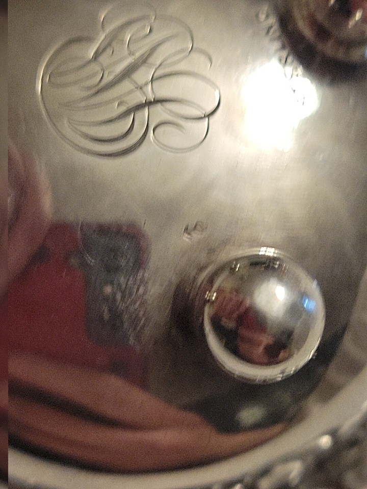 Antique Sterling Silver Nut Dish, See Hallmark, Monogram, 40.2 g, 72mm ...