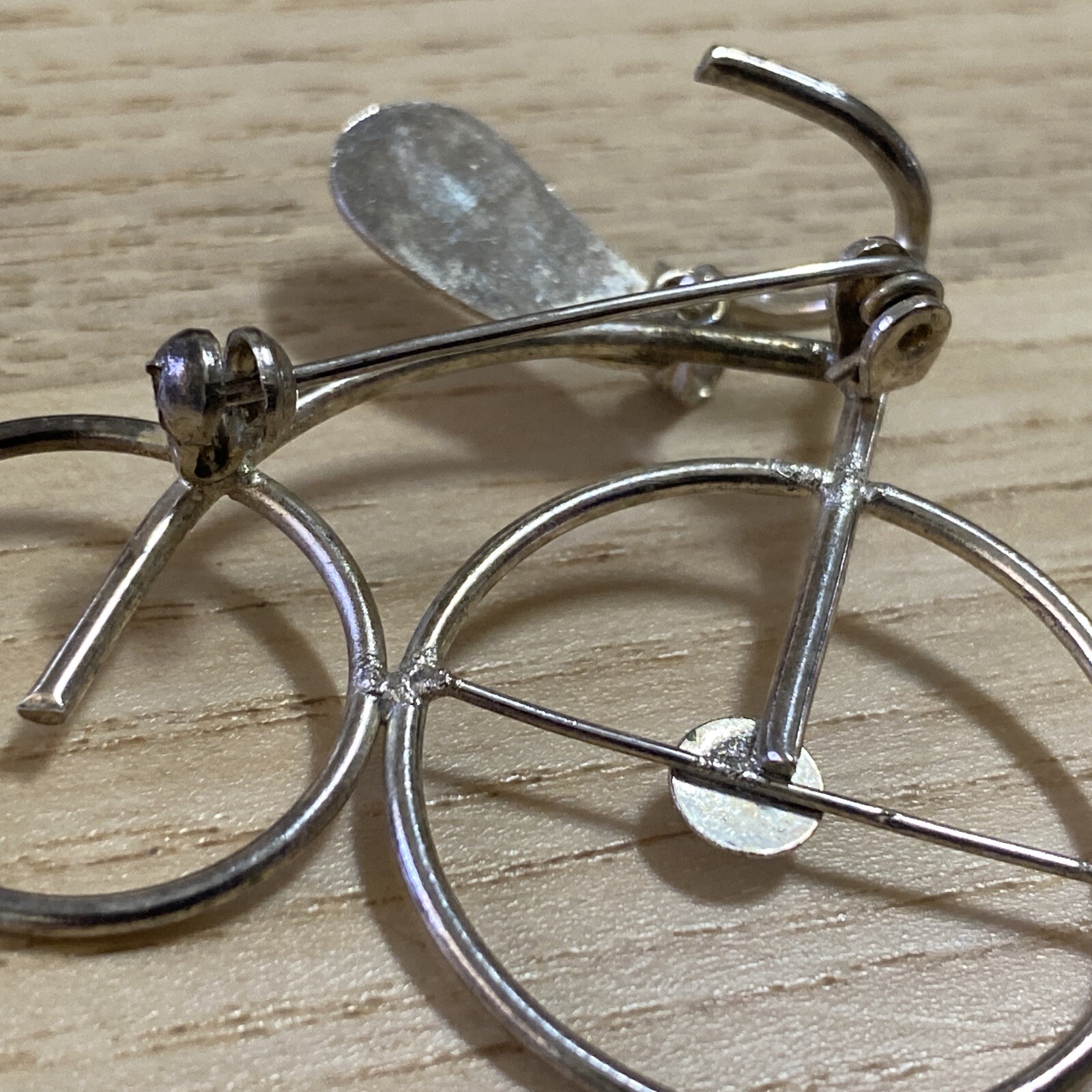 Vintage Bicycle Brooch Silver Tone Bike Pin Pendant | eBay